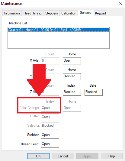 Troubleshooting Color Change Stepper Index Error – MELCO Help Center