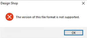 The version of this file format is not supported. – MELCO Help Center