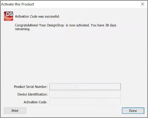 Congratulations! Your Software is now activated. You have ___ days ...